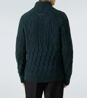 Zegna Cable-knit Cashmere Cardigan