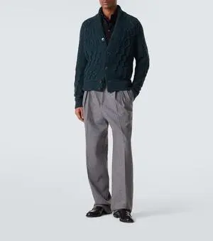 Zegna Wool Straight Leg Pants - Grey