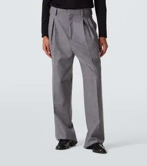 Zegna Wool Straight Leg Pants - Grey