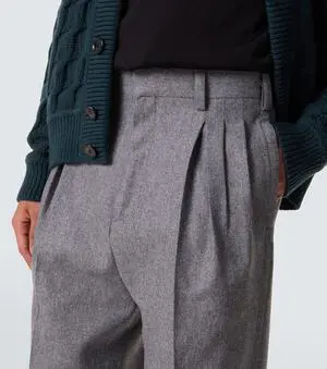Zegna Wool Straight Leg Pants - Grey