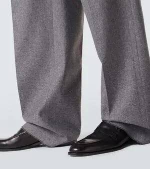 Zegna Wool Straight Leg Pants - Grey