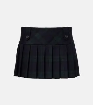Miu Miu Plaid Virgin Wool Twill Miniskirt - Multicoloured