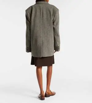 Miu Miu Chevron Virgin Wool Suit Jacket