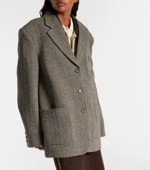 Miu Miu Chevron Virgin Wool Suit Jacket