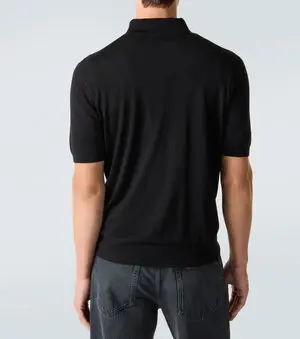 Prada Virgin Wool Polo Shirt - Black