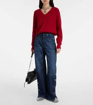 Sportmax High-rise Wide-leg Jeans - Blue