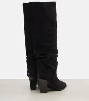 JIMMY CHOO Hart 85 Suede Knee-high Boots