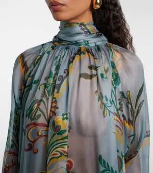 Etro Printed Silk Top