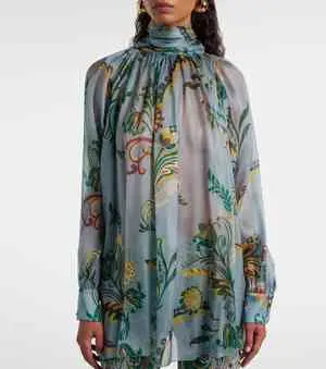 Etro Printed Silk Top