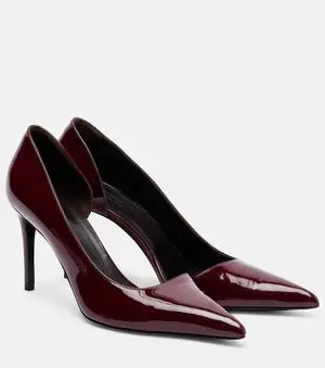 Khaite Jett D'orsay 85 Patent Leather Pumps - Burgundy