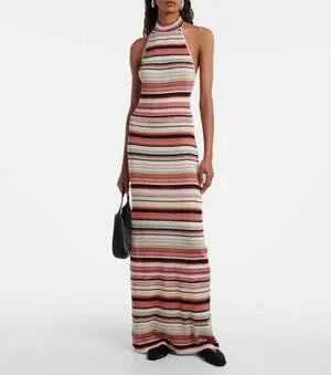 Missoni Striped Halterneck Maxi Dress - Multicoloured