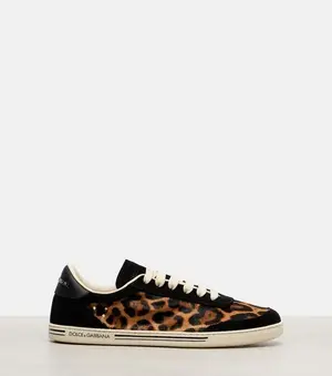 Dolce & Gabbana Saint Tropez Light Calf Hair Sneakers - Brown