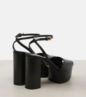 Prada Leather Platform Sandals