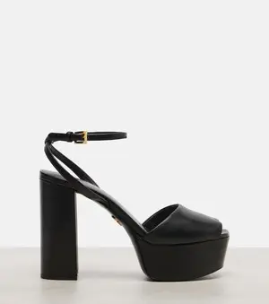 Prada Leather Platform Sandals