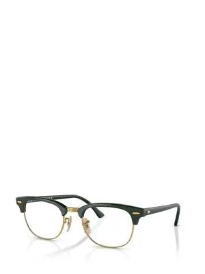 Ray-ban Clubmaster Eyeglasses - Green On Gold