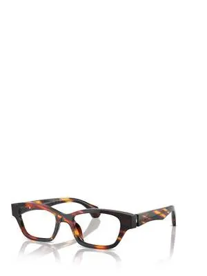 ALAIN MIKLI Square Frame Eyeglasses - Striped Havana Brown Yellow