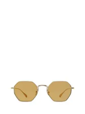 MR. LEIGHT Octagon Sunglasses - Brushed White Gold/semi-flat Tuscan Gold