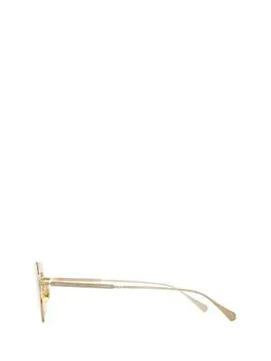 MR. LEIGHT Octagon Sunglasses - Brushed White Gold/semi-flat Tuscan Gold