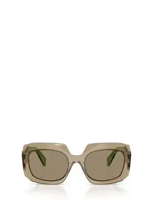 Prada Acetate Square Frame Sunglasses - Terra