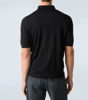 Prada Virgin Wool Polo Shirt - Black