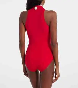 Hunza G Katya Zip-up Swimsuit - Red