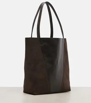 Chloé Spin Leather And Suede Tote - Brown