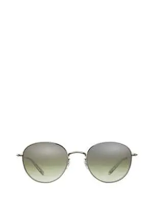 Garrett Leight Paloma Sunglasses - Silver-llg/semi-flat Olive Layered Mirror