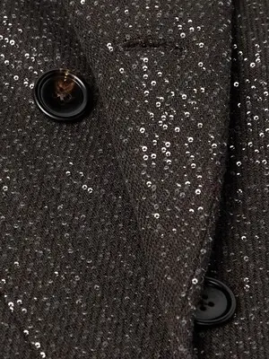 TOM FORD Double-breasted Sequin-embellished Wool-blend Twill Coat
