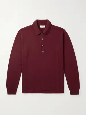 Piacenza Cashmere Button Down Polos For Men