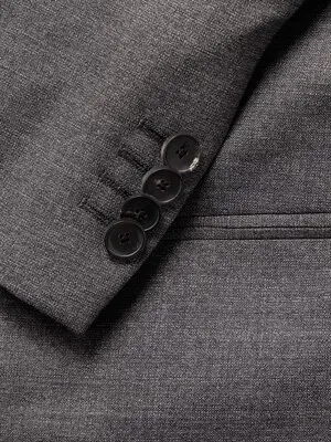 Mr P. Slim-fit Double-breasted Wool Suit Jacket