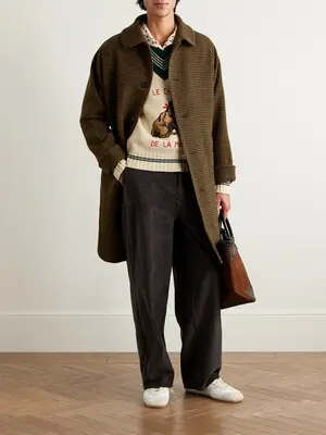 BODE Hedgerow Wool-tweed Coat - Brown