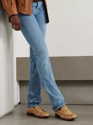 Saint Laurent Le Loafer Eel Loafers - Neutrals
