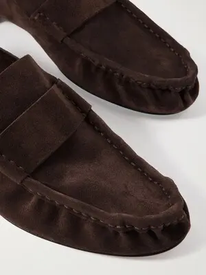 THE ROW Suede Loafers