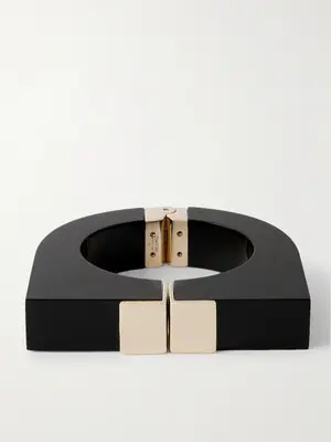TOM FORD Gold-tone And Plexiglas Cuff - Black