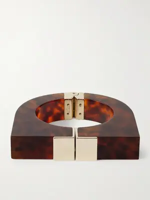 TOM FORD Gold-tone And Plexiglas Cuff - Tortoiseshell
