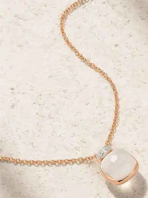 Pomellato Nudo Quartz And Diamond Necklace - Gold