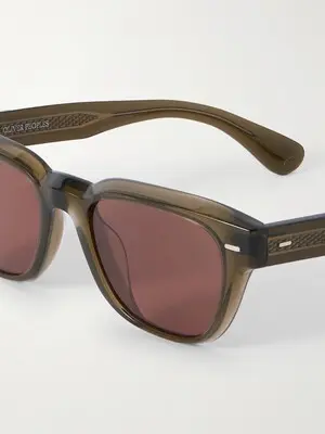 Oliver Spencer Rueny D-frame Sunglasses - Brown