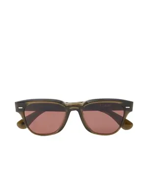 Oliver Spencer Rueny D-Frame Sunglasses Brown