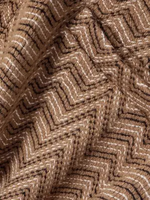 Missoni Caperdoni Wool And Cotton-blend Straight-leg Trousers - Brown
