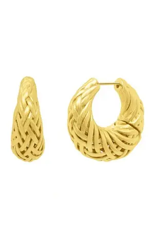 DEAN DAVIDSON Cinta Woven Hoop Earrings - Gold