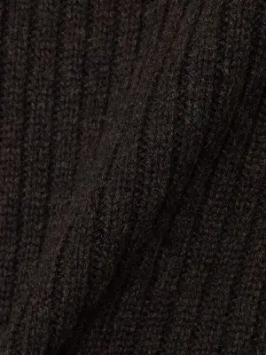Le Kasha Galway Ribbed Cashmere Turtleneck Sweater - Brown