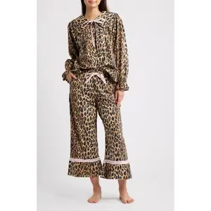 DAMSON MADDER Felice Print Pajamas - Leopard