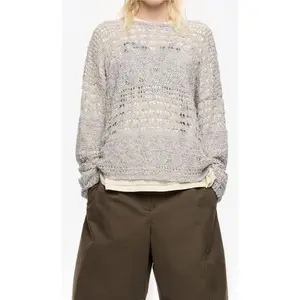 Bimba Y Lola Lurex Openwork Knit Sweater
