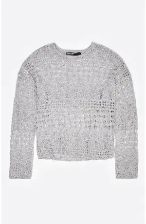 Bimba Y Lola Lurex Openwork Knit Sweater