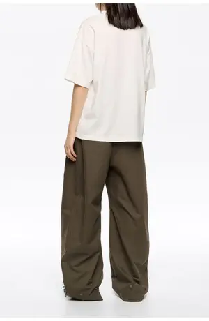 Bimba Y Lola Adjustable Barrel Leg Trousers - Dark Khaki