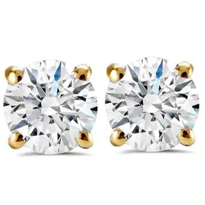 BLISS DIAMOND Certified 14k Gold 2ct Tw Lab Grown Diamond Stud Earrings - 14k Yellow Gold