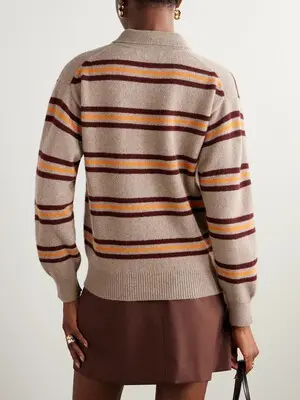 Daughter Edith Striped Wool Polo Sweater - Multi