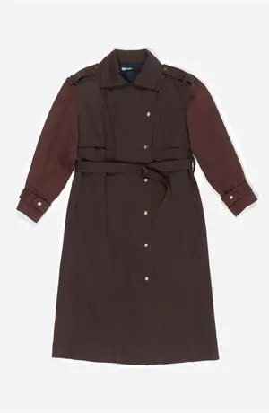 Bimba Y Lola Maxi Length Double-breasted Trench Coat