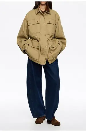 Bimba Y Lola Cotton Drawstring Waist Jacket