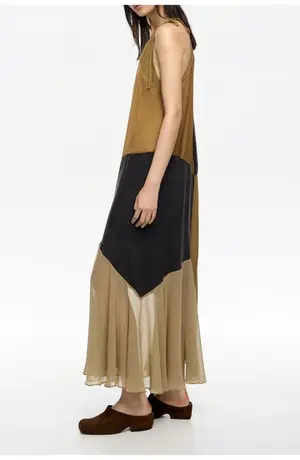 Bimba Y Lola Patchwork Midi Dress